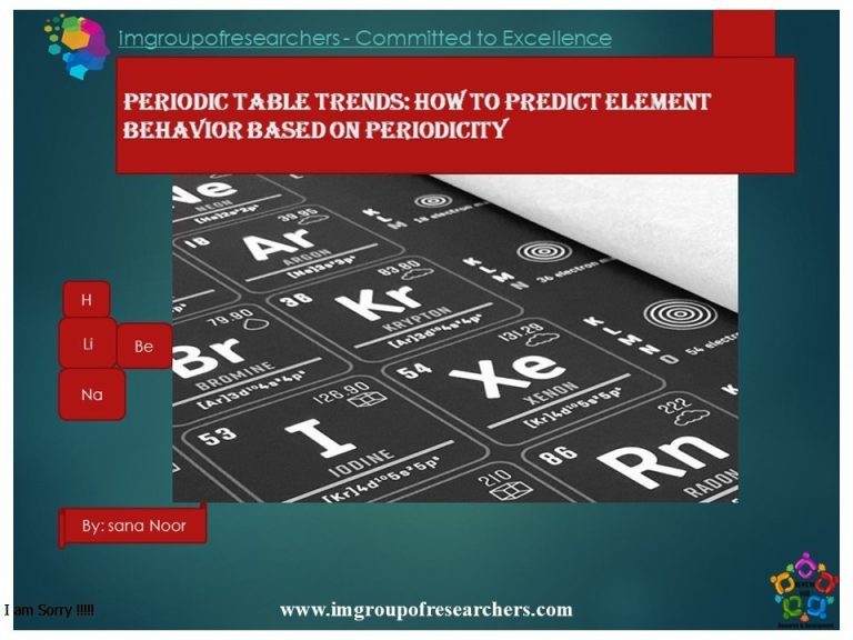 Periodic Table Trends: How to Predict Element Behavior Based on ...